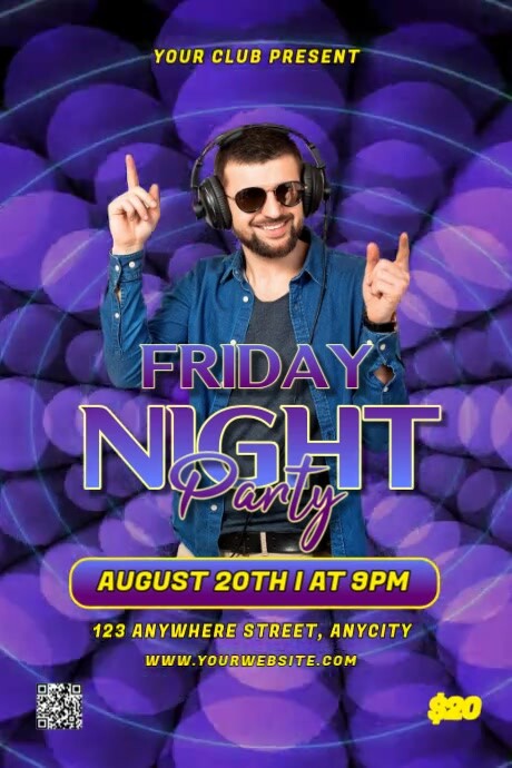 Maksimalis Friday Night Party Poster Template | PosterMyWall