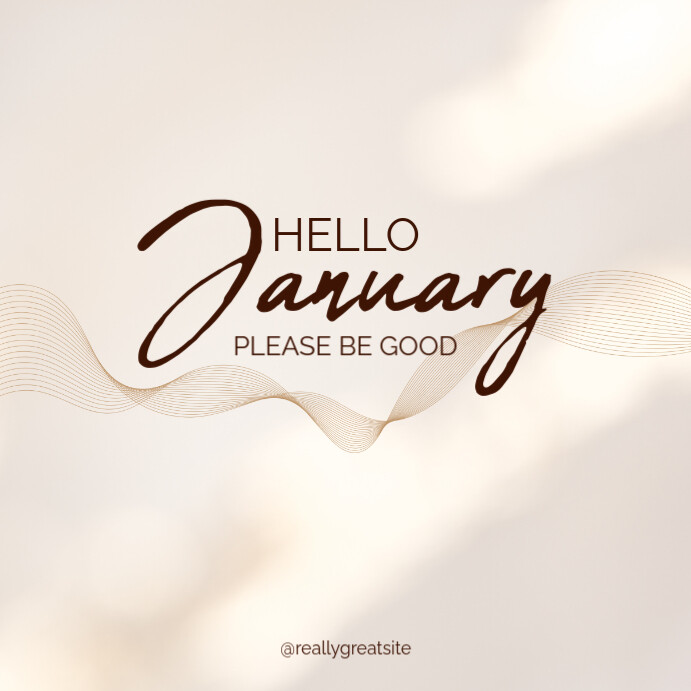 Maksimalis Hello January Pos Instagram Template | PosterMyWall