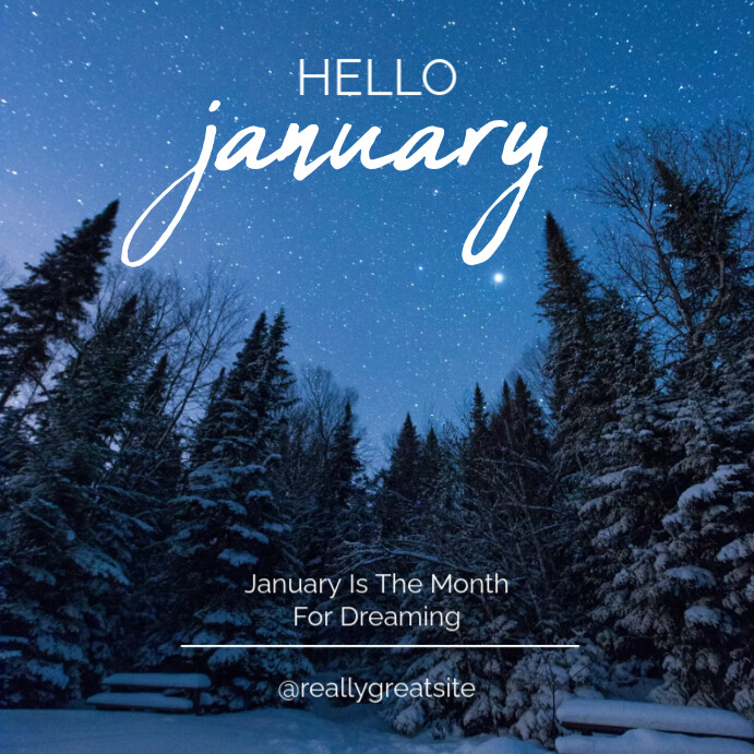 Plantilla de Maksimalis Hello January Pos Instagram | PosterMyWall