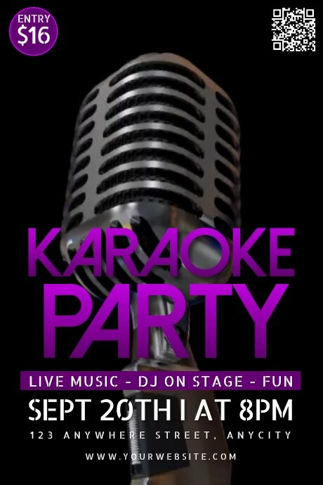 Maksimalis Karaoke Party Poster Template | PosterMyWall