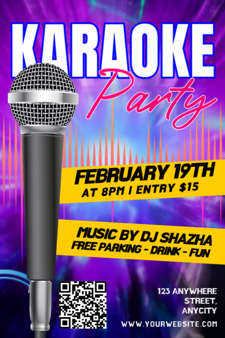 Maksimalis Karaoke Party Poster Template | PosterMyWall