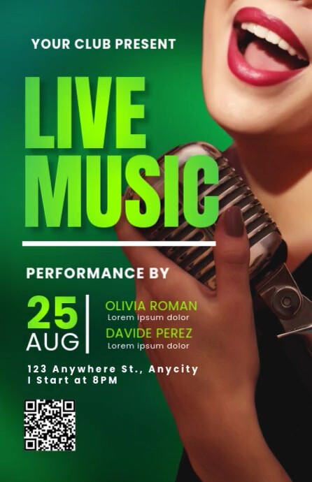 Maksimalis Live Music Tabloid Template | PosterMyWall