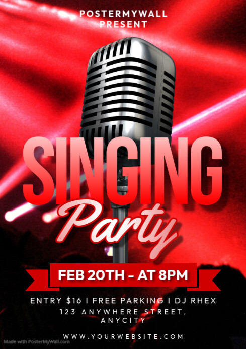 Maksimalis Singing Party A4 Template | PosterMyWall