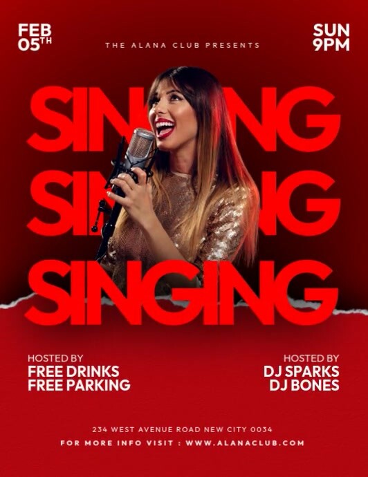 Maksimalis Singing Party Pamflet (letter As) Template | PosterMyWall