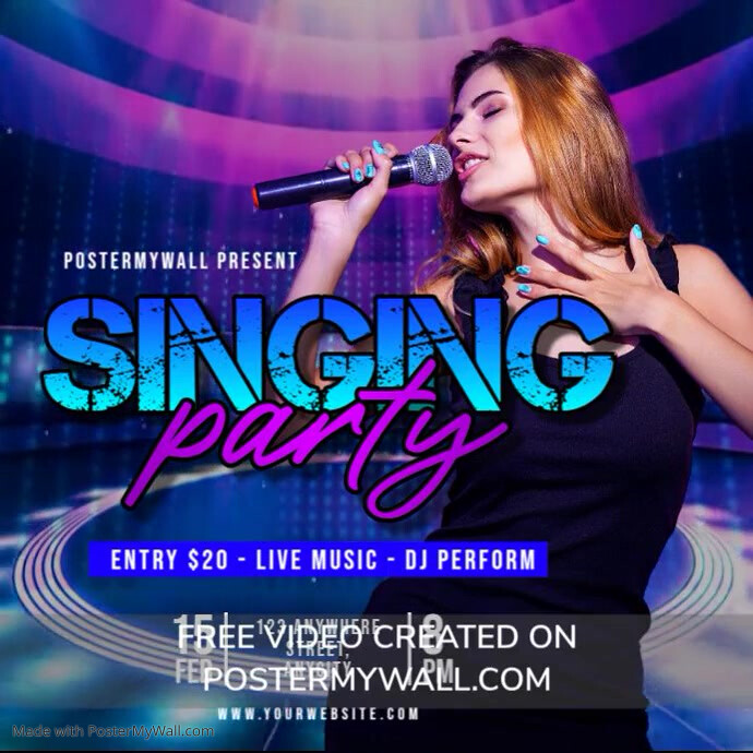 Maksimalis Singing Party Pos Instagram Template | PosterMyWall