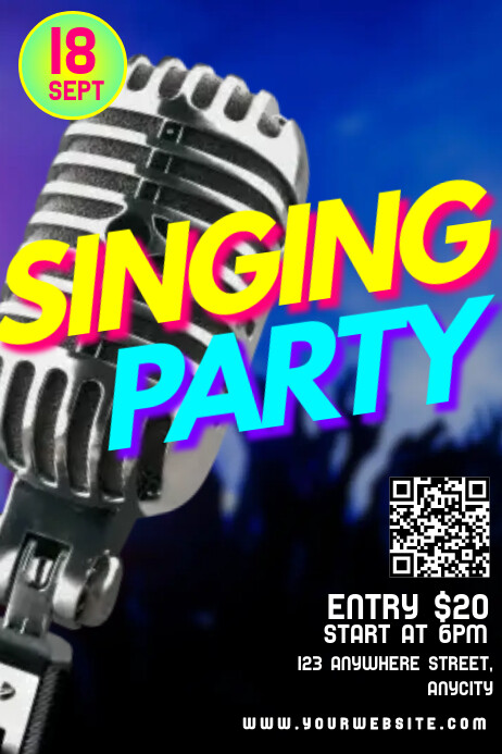 Maksimalis Singing Party Poster Template | PosterMyWall