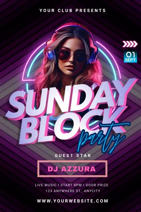Copy of Maksimalis Sunday Block Party Poster | PosterMyWall