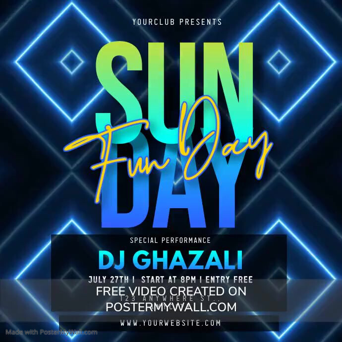 Maksimalis Sunday Fun Day Party Poster Template | PosterMyWall
