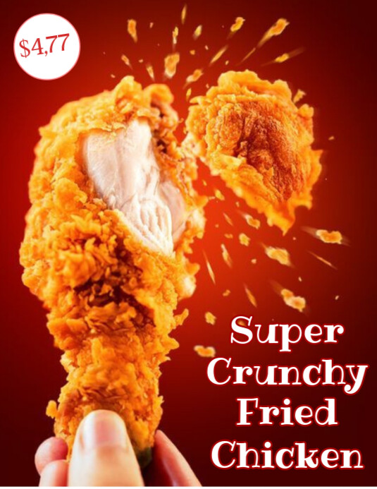 Maksimalis Super Crunchy Fried Chicken Advertisement Pamflet Pamflet ...
