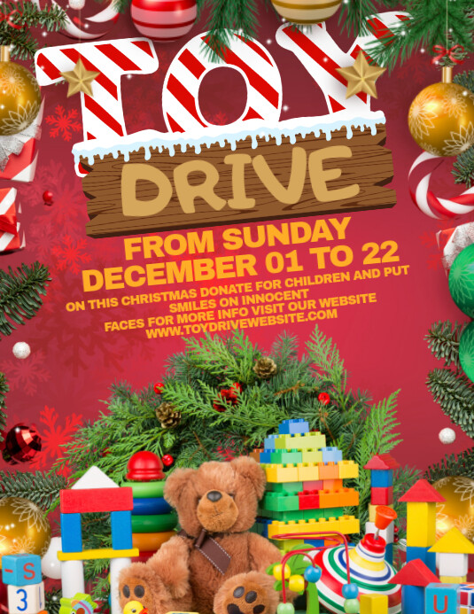 Maksimalis Toy Drive Pamflet (letter As) Template | PosterMyWall