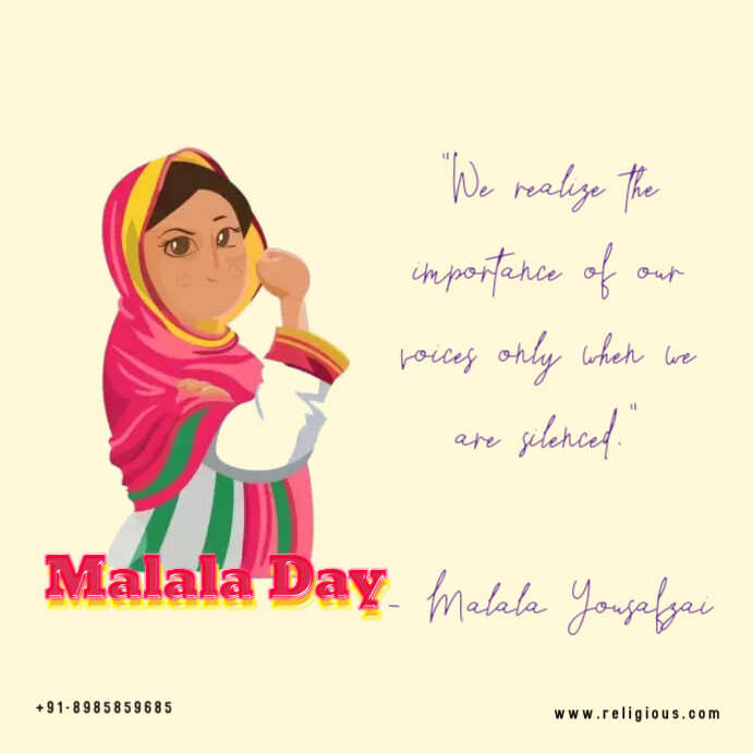 Malala Yousafzai Template | PosterMyWall