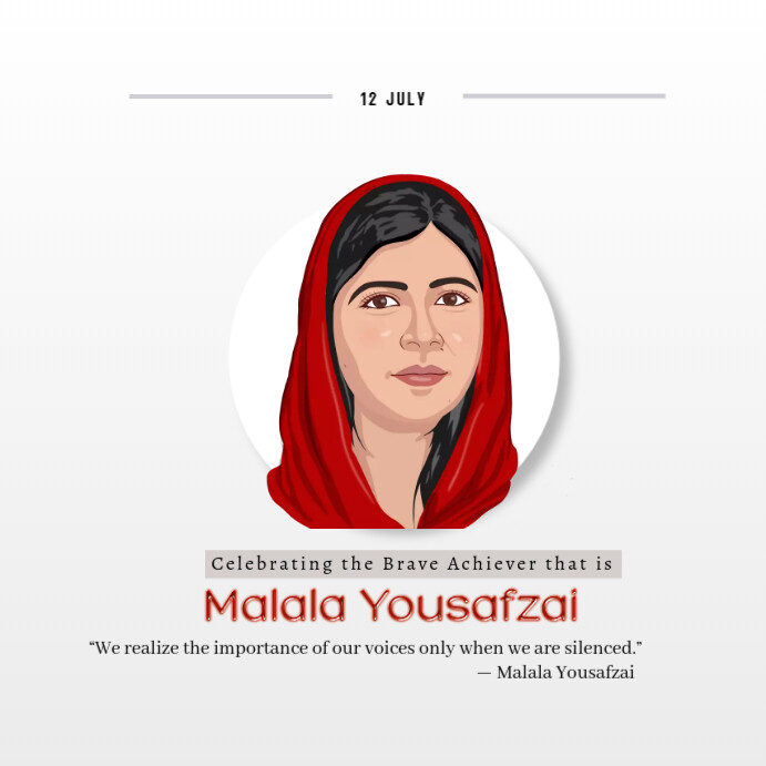 Malala Yousafzai Template | PosterMyWall