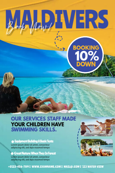 Copy of Maldivers Travel Book Now! ads | PosterMyWall