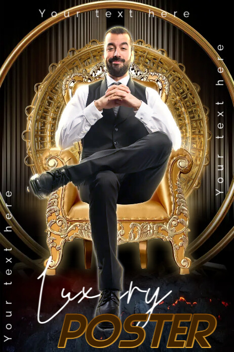 Male Gold Poster Template | PosterMyWall