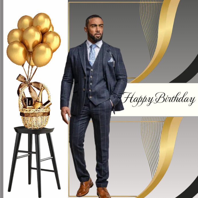 Plantilla de Male Happy Birthday Template | PosterMyWall