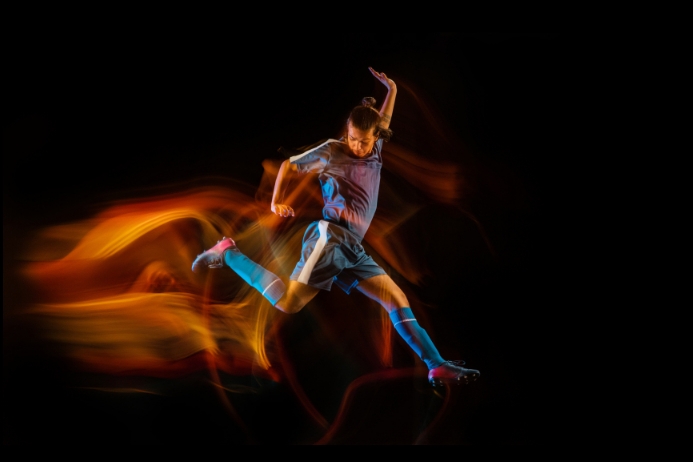 Male sportive model training action kicking Template | PosterMyWall