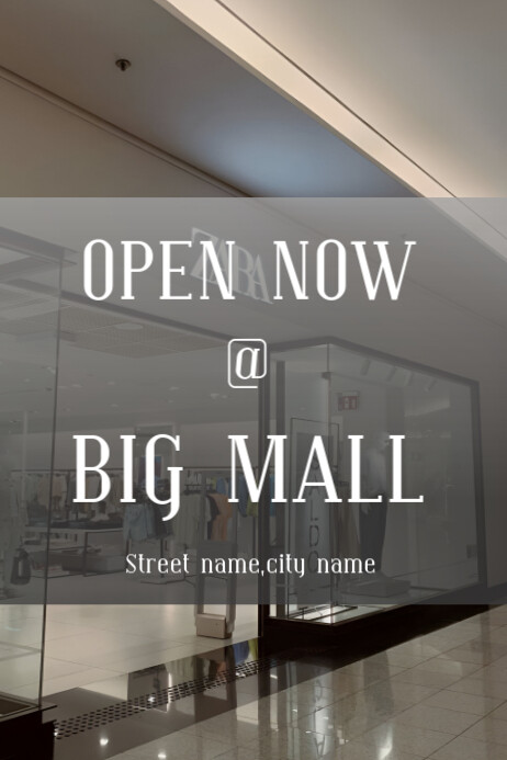 Copy of Mall open poster | PosterMyWall