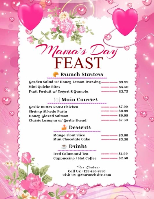 Mama’s Day Feast – A Delicious Mother’s Day Celebration Template ...