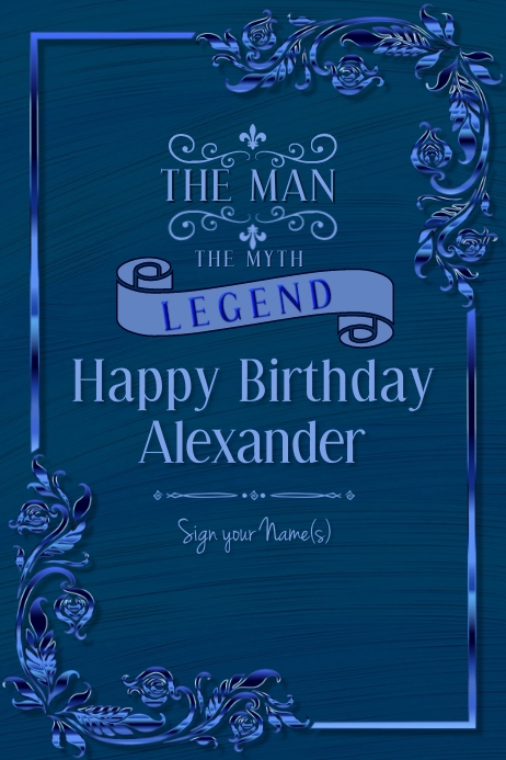 Man's Birthday Card Template | PosterMyWall