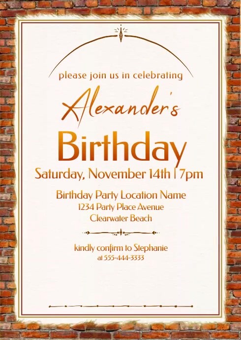 Man's Birthday Invitation Template | PosterMyWall