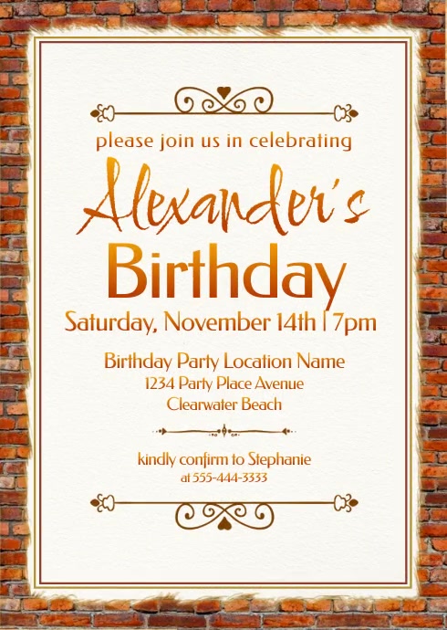 Man's Birthday Invitation Template | PosterMyWall
