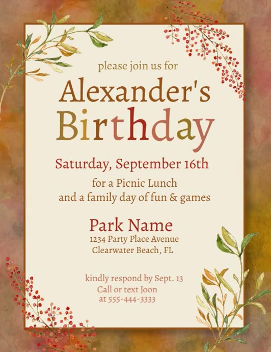 Man's Birthday Invitation Template | PosterMyWall