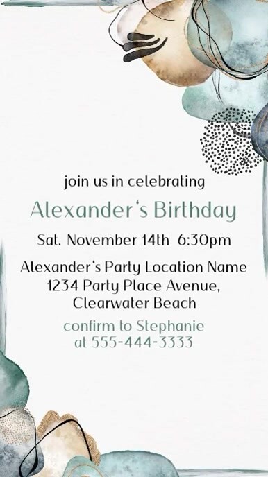 Man's Birthday Party Invitation Template | PosterMyWall