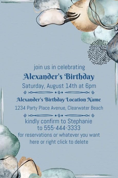 Plantilla de Man's Birthday Party Invitation | PosterMyWall