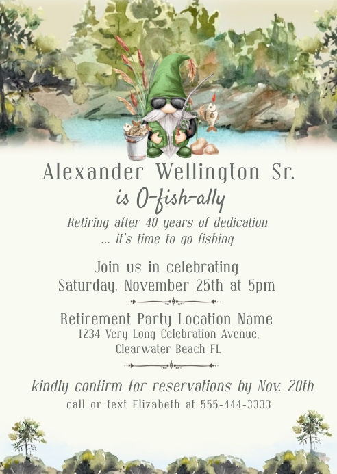 Man's Retirement Party Invitation Template | PosterMyWall