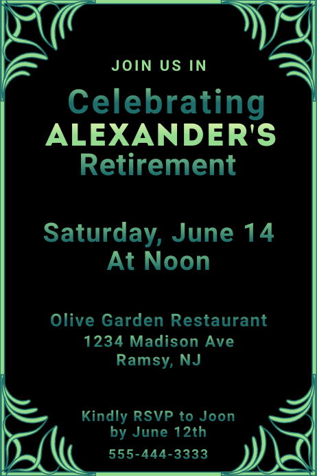 Man's Retirement Party Invitation Template | PosterMyWall