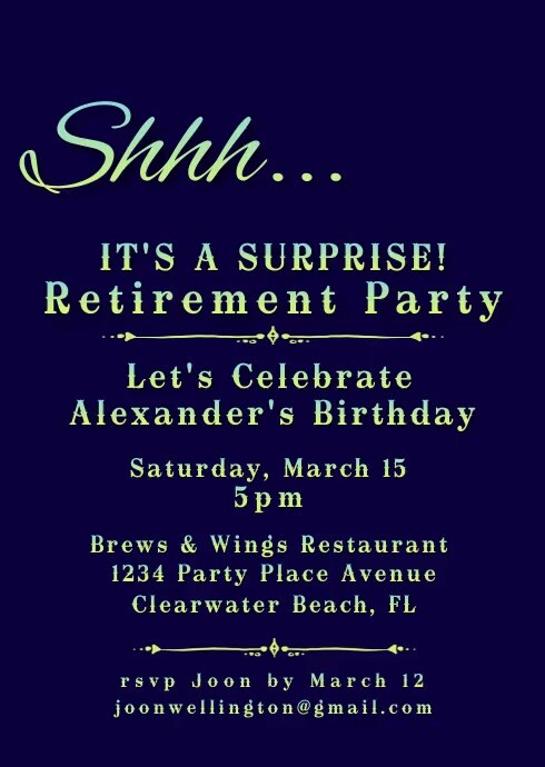 Man's Retirement Party Video Invitation Template | PosterMyWall