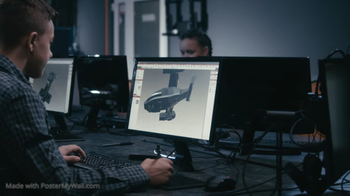 Copy of Man designing on computer video | PosterMyWall