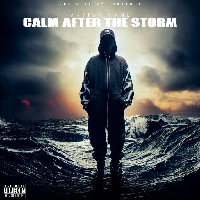 Man in hoodie, tsunami album cover art 1.1 Template | PosterMyWall