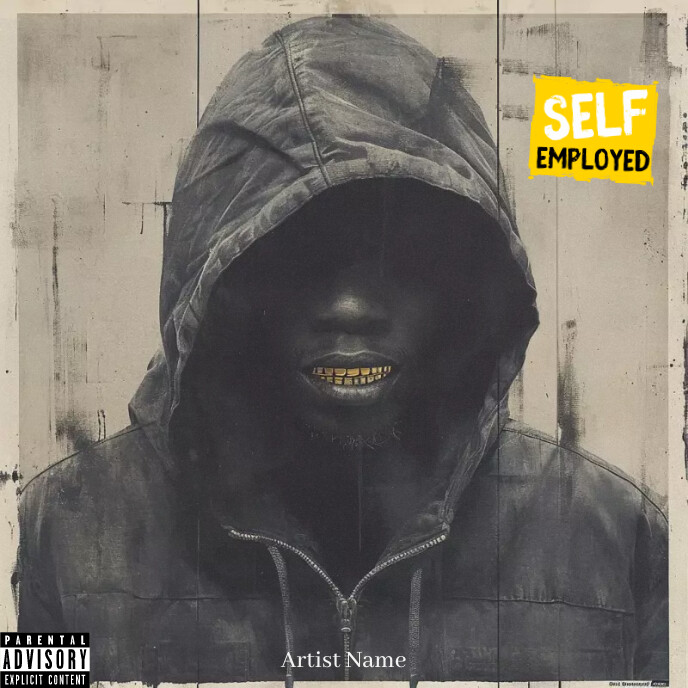 man in hoodie Album Cover Design Template | PosterMyWall