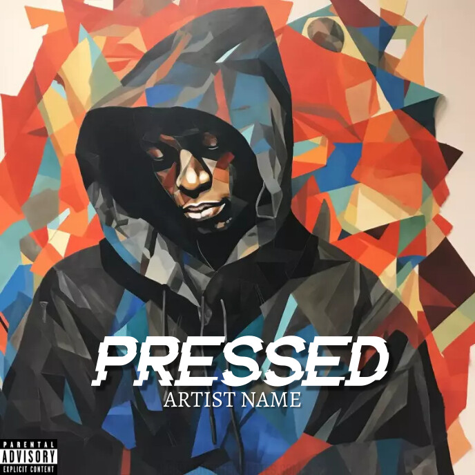 Plantilla de MAN IN HOODIE PICASSO ALBUM COVER DESIGN TEMP | PosterMyWall