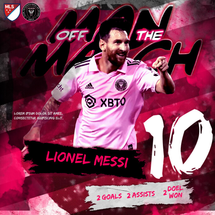 Man Of The Match Lionel Messi Template | PosterMyWall