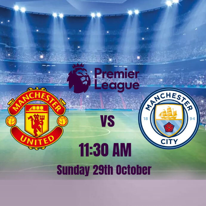 Man United Template | PosterMyWall