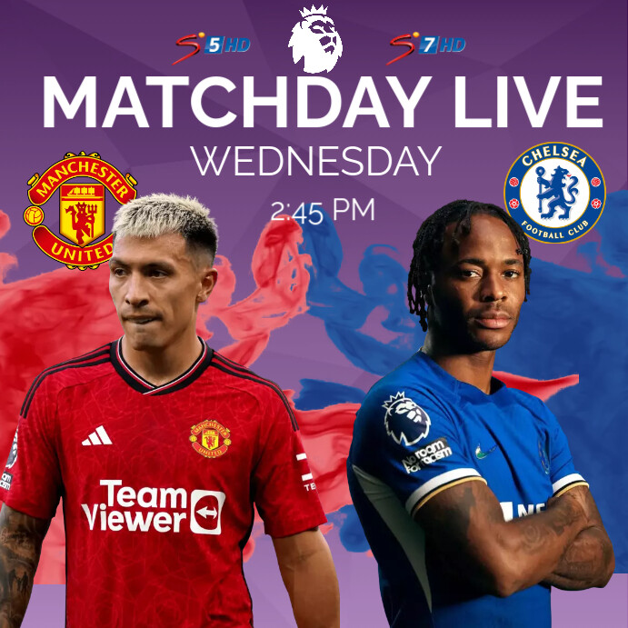 Man United vs Chelsea Template | PosterMyWall