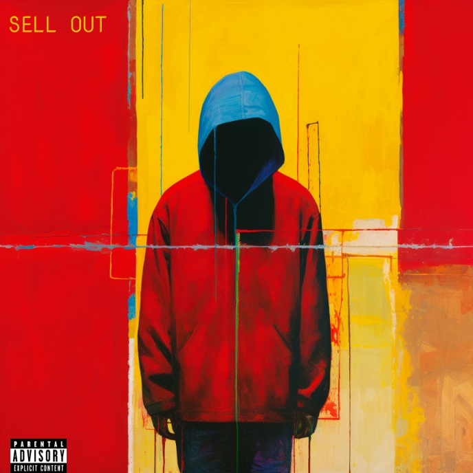man wearing hoodie painting album cover Template | PosterMyWall