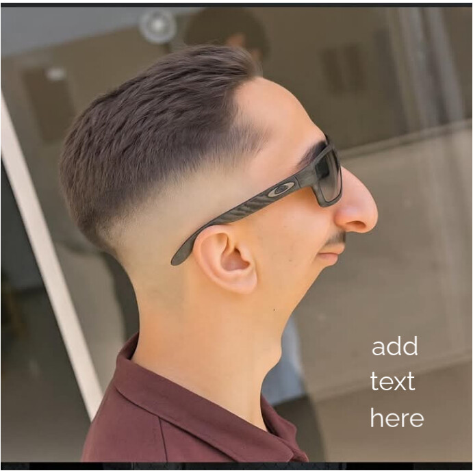 Man with Fade Haircut and Sunglasses Template | PosterMyWall