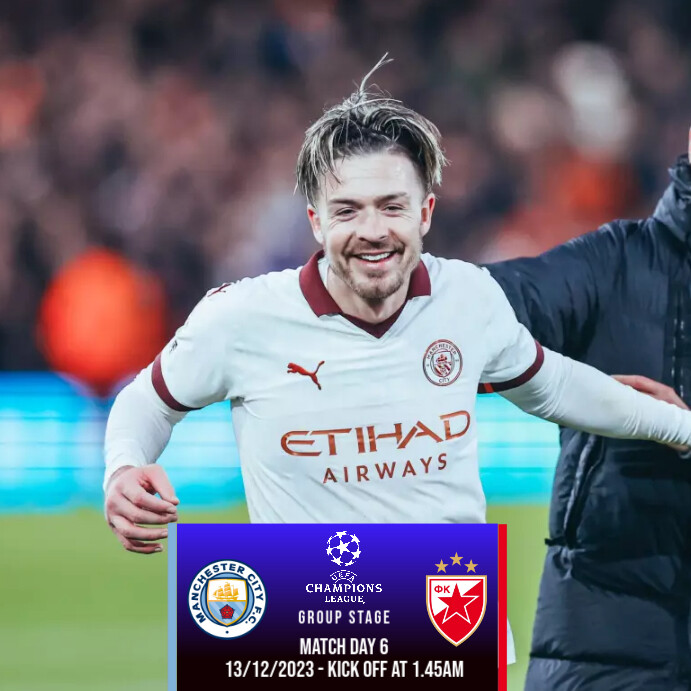 Copy of MANCHESTER CITY MATCH DAY | PosterMyWall