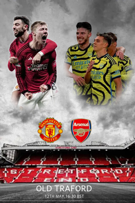 Copy of Manchester United vs Arsenal | PosterMyWall