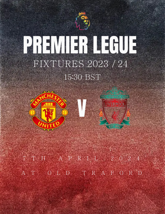 Manchester United vs Liverpool Template | PosterMyWall