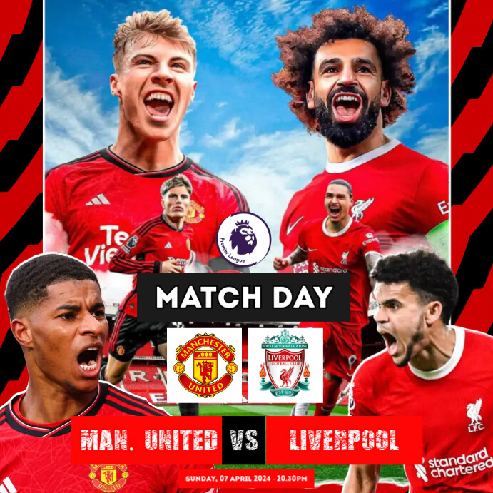 MANCHESTER UNITED VS LIVERPOOL Template | PosterMyWall