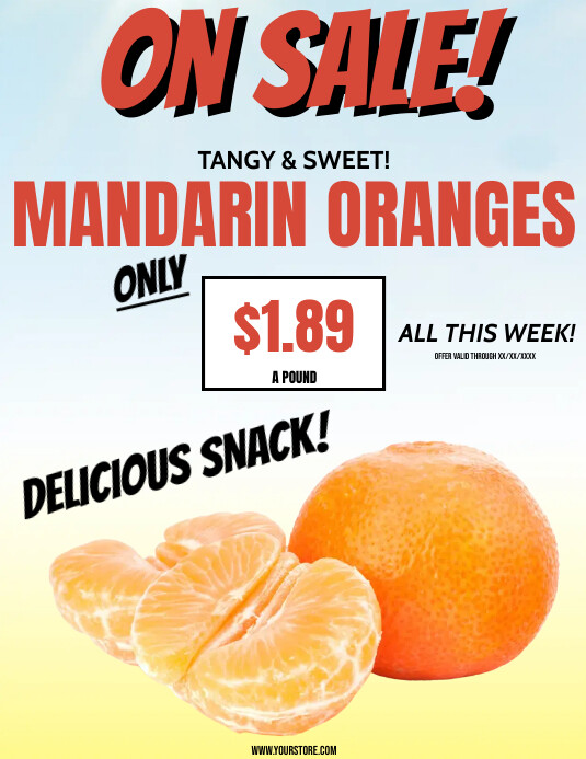 Copy of MANDARIN ORANGES SALE | PosterMyWall