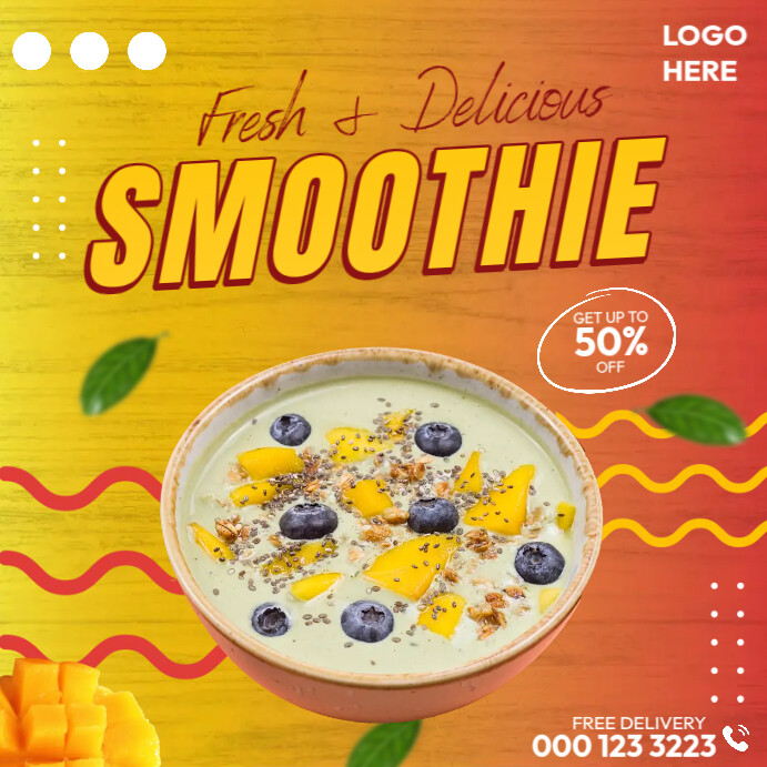 Copy of Manggo Smoothie Flyer | PosterMyWall