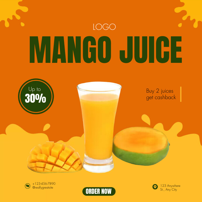 MANGO JUICE FLYERS Template | PosterMyWall