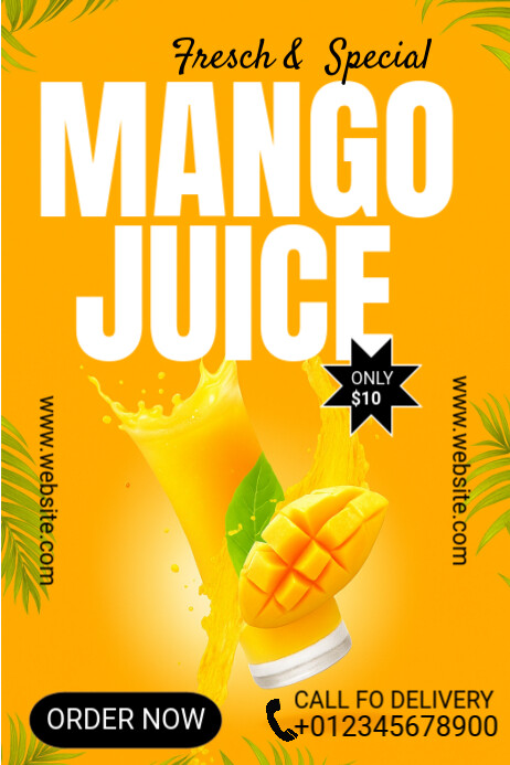 Mango Juice Poster Template | PosterMyWall