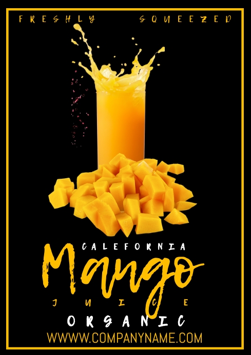 Plantilla de Mango juice template poster | PosterMyWall