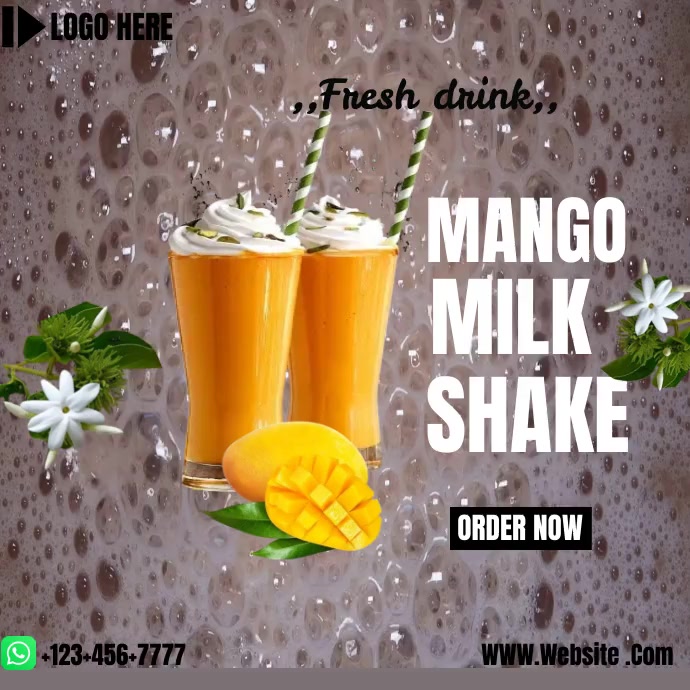 MANGO milk shake Template | PosterMyWall